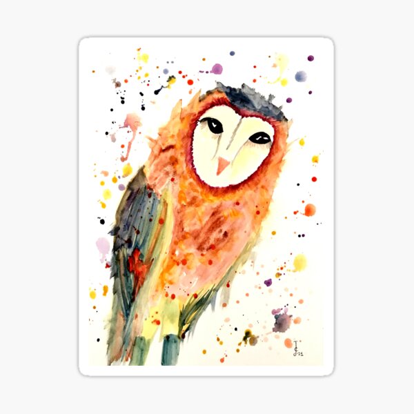 "Wise Owl" Sticker for Sale by ACanvasaDay | Redbubble