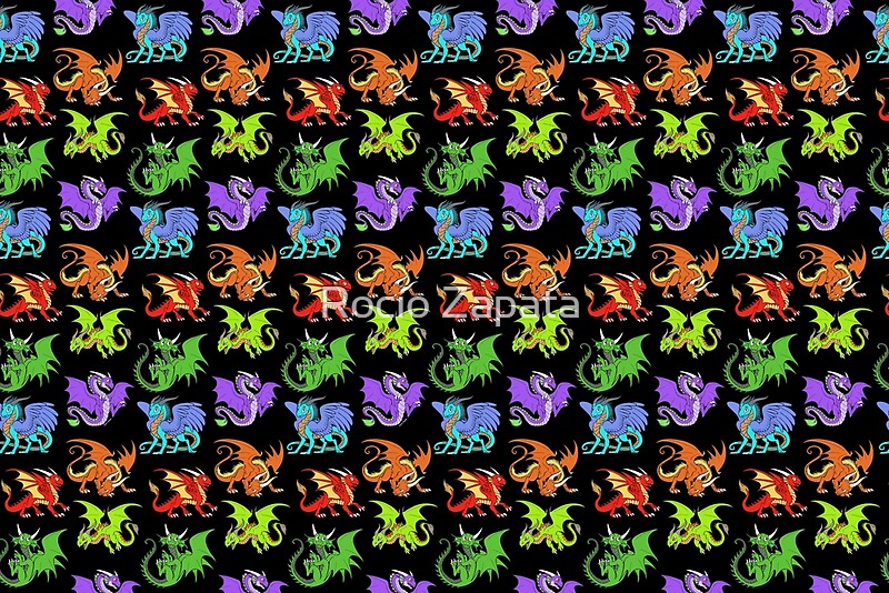 "Slender dragon kids" by Rocío Zapata | Redbubble