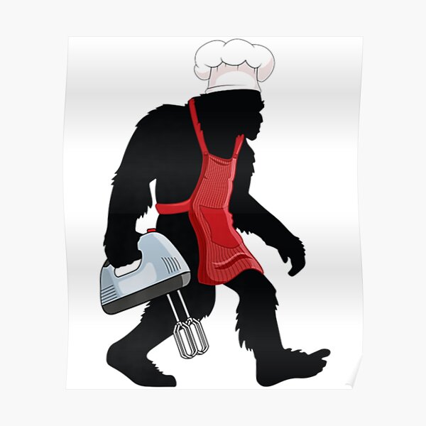 "Chef Bigfoot Sasquatch In Kitchen T-ShirtCHEF BIGFOOT SASQUATCH IN ...