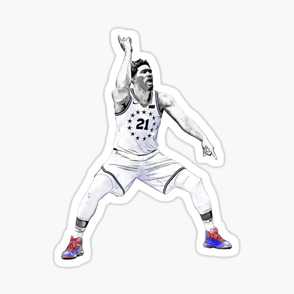"Joel Embiid" Sticker by Yurdabak | Redbubble