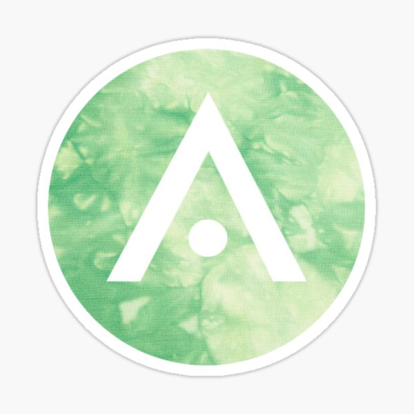 "Light Green Tie Dye Aveda Logo" Sticker for Sale by Dalaura | Redbubble