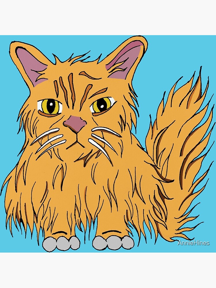 "Grumpy Fat Cat" Poster for Sale by AnnieHines | Redbubble