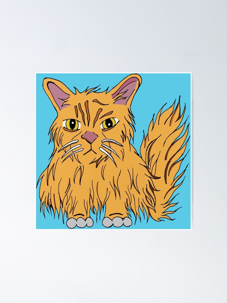 "Grumpy Fat Cat" Poster for Sale by AnnieHines | Redbubble