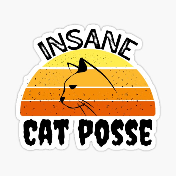 "Insanes Funny Cat-Posse-Halloween" Sticker for Sale by Chaimaze ...