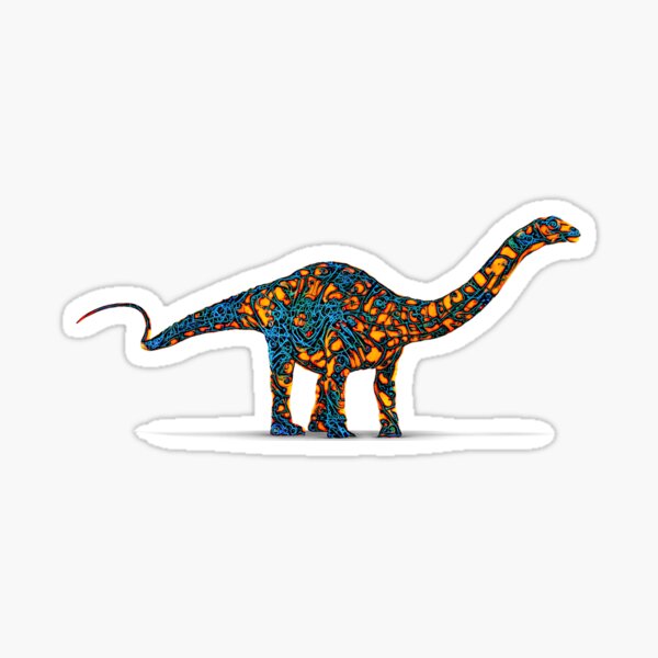 "Diplodocus sauropod dinosaur - colorful art" Sticker for Sale by ...