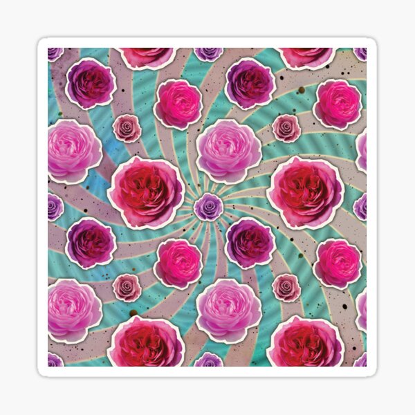"Galactic Rose Garden" Sticker for Sale by glinstone | Redbubble