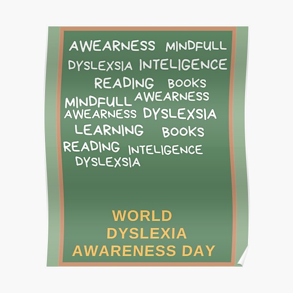 "World dyslexia awareness day Premium " Poster for Sale by ...