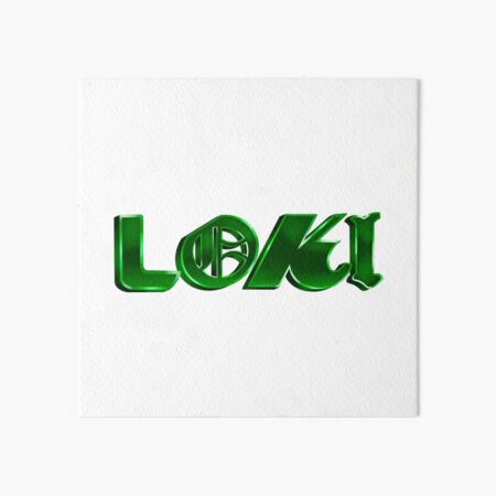 "LOKI green letters illustration" Art Board Print by LINNEAWALLSTEN ...