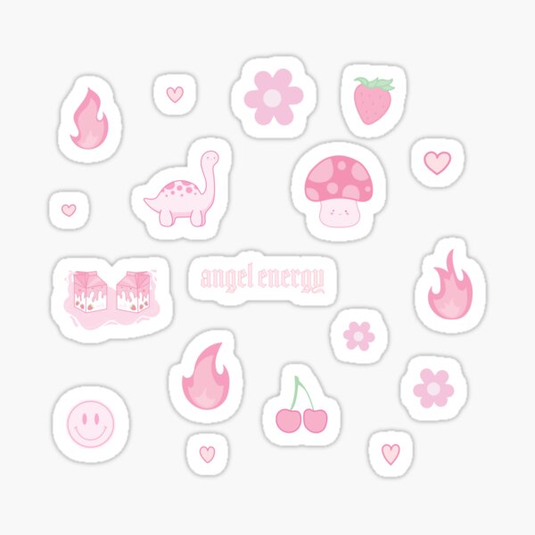 "Pink sticker pack" Sticker for Sale by MadeByGiGi | Redbubble