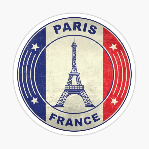 "Vintage Paris France flag" Sticker for Sale by DesignByBobo | Redbubble