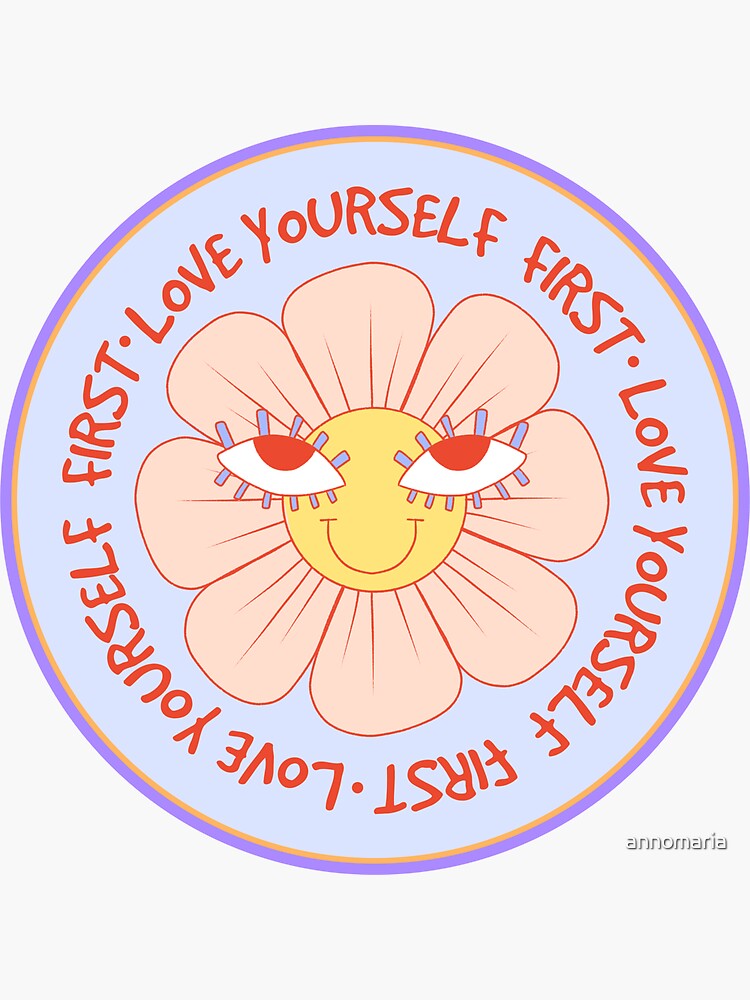 "love yourself first - short motivational quotes - aesthetic stickers ...