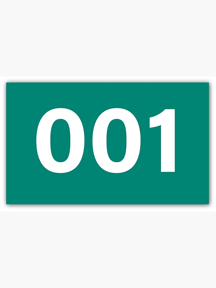 "squid game number 001" Poster by EHDesign21 | Redbubble