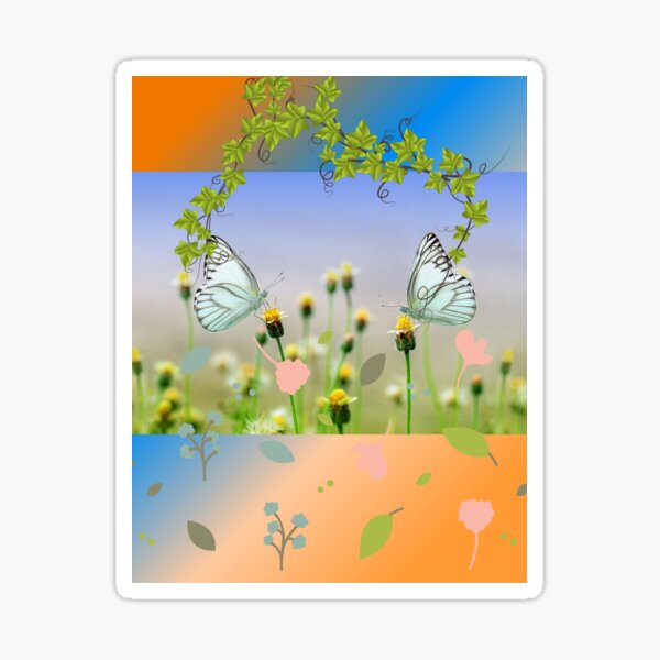 "Connection with nature,Nature is colorful" Sticker by mapacs100 ...