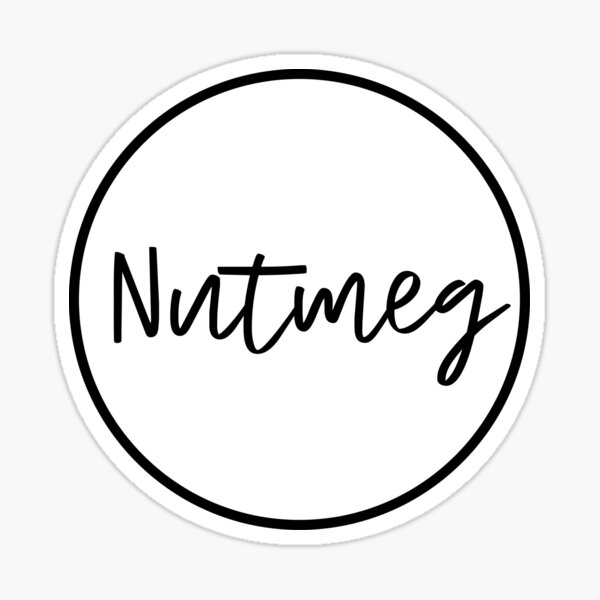 "Nutmeg Pantry Label" Sticker for Sale by GoodThingsOnly | Redbubble