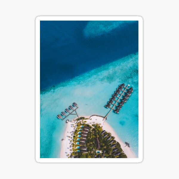 "Maldives Blue Ocean" Sticker for Sale by Hagenbeck | Redbubble