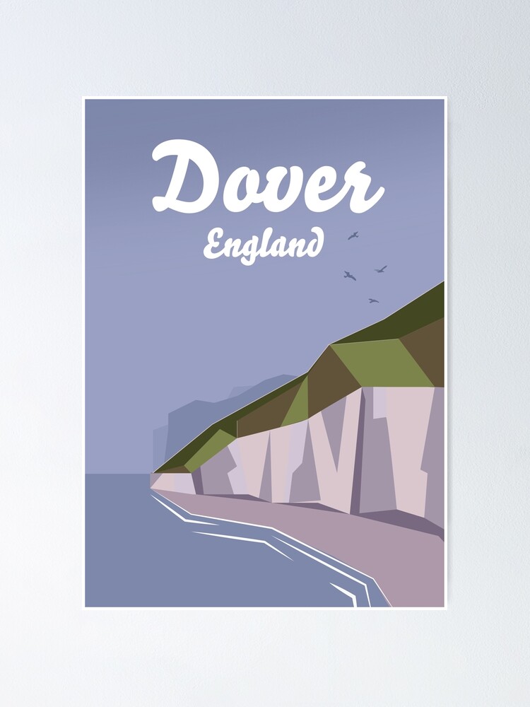 "White Cliffs of Dover England" Poster for Sale by vectorwebstore ...