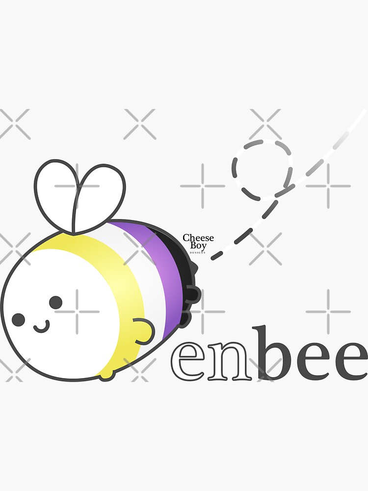 "Enbie Bee (non-binary)" Sticker for Sale by Godo13405 | Redbubble
