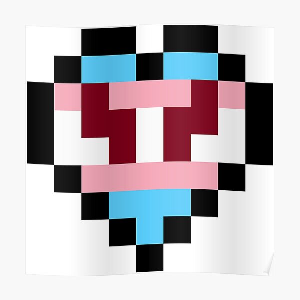 "Minecraft Trans-Hardcore-Herz!" Poster von Sirvee | Redbubble