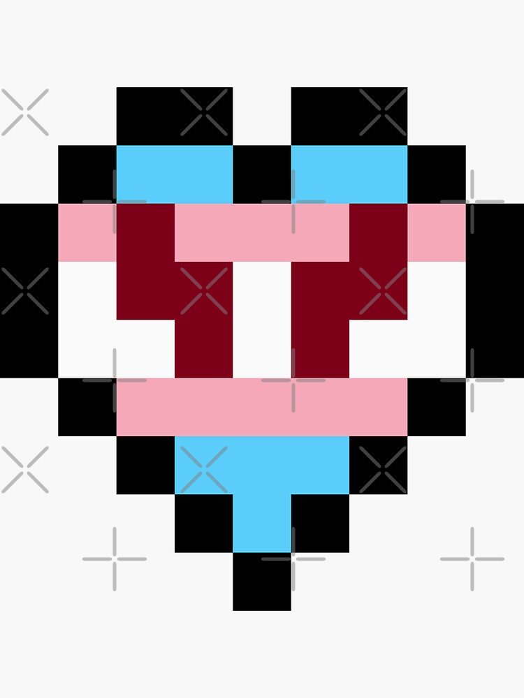 "Minecraft Trans Hardcore Heart!" Sticker for Sale by Sirvee | Redbubble