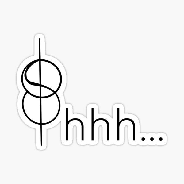 ""Shh" shifting symbol icon" Sticker for Sale by EKLs-Shop | Redbubble