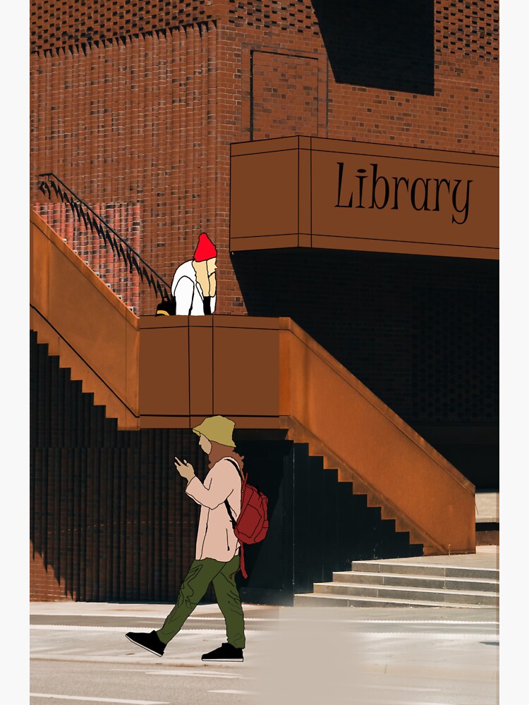 "WHAT LIBARAY" Sticker for Sale by rastee | Redbubble