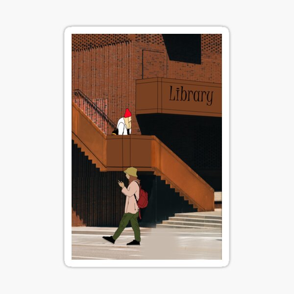 "WHAT LIBARAY" Sticker for Sale by rastee | Redbubble