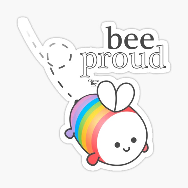"Pride Bee classic" Sticker for Sale by Godo13405 | Redbubble