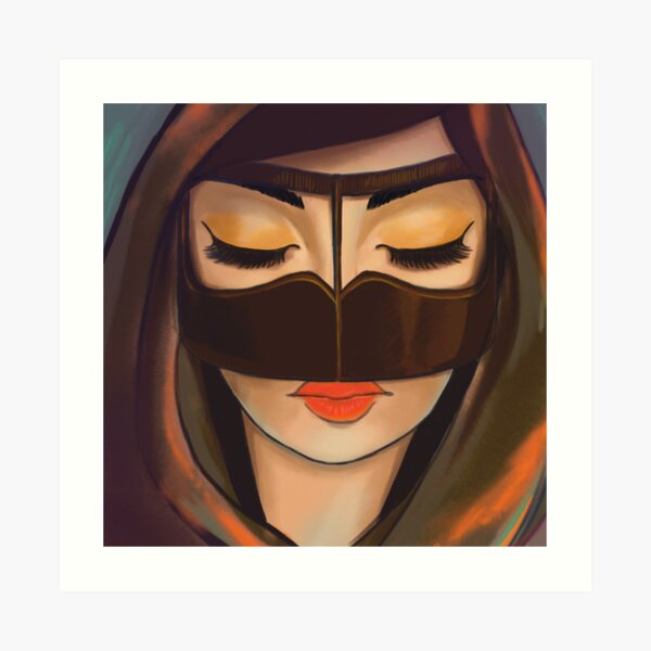"Burqa Beauty" Art Print for Sale by mariabluelines | Redbubble
