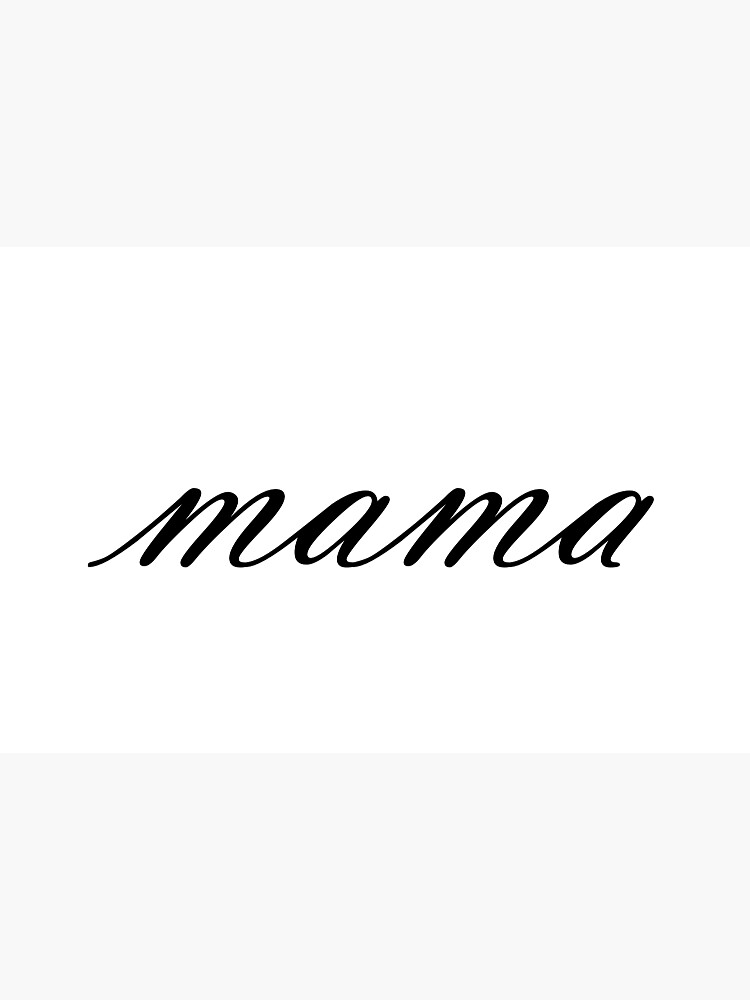 "Mama in cursive letters" Sticker by smth-minimal | Redbubble