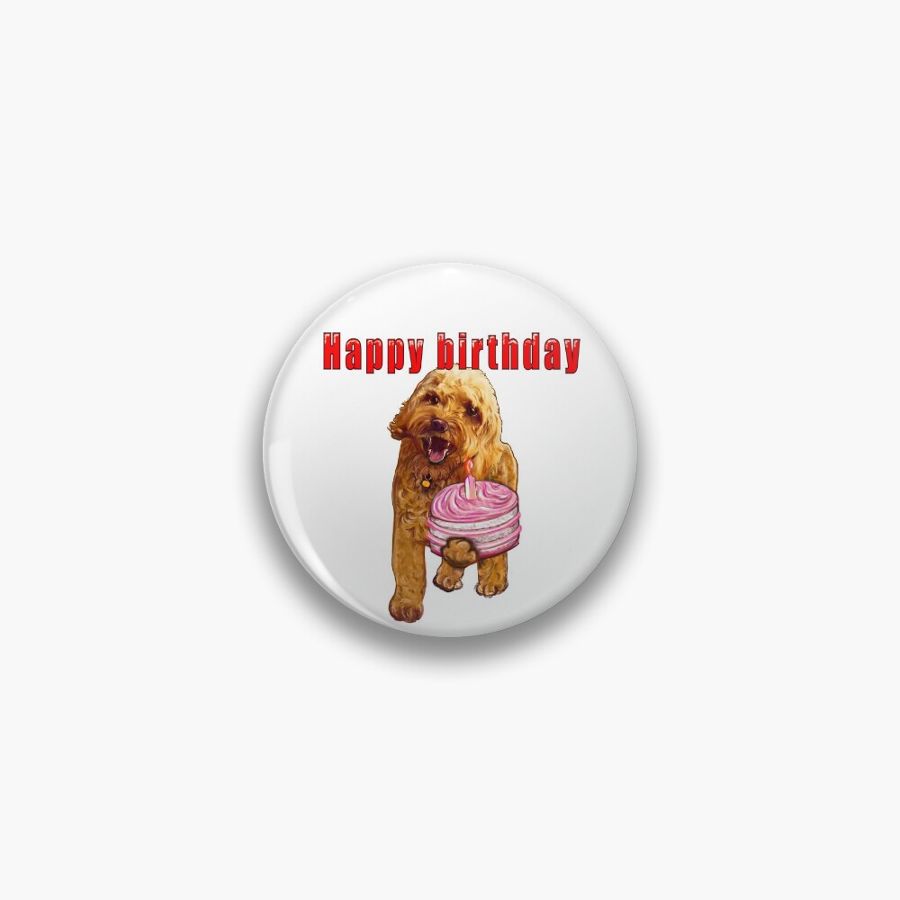 "Happy birthday greetings 2022 - Cavapoo puppy dog With birthday cake ...