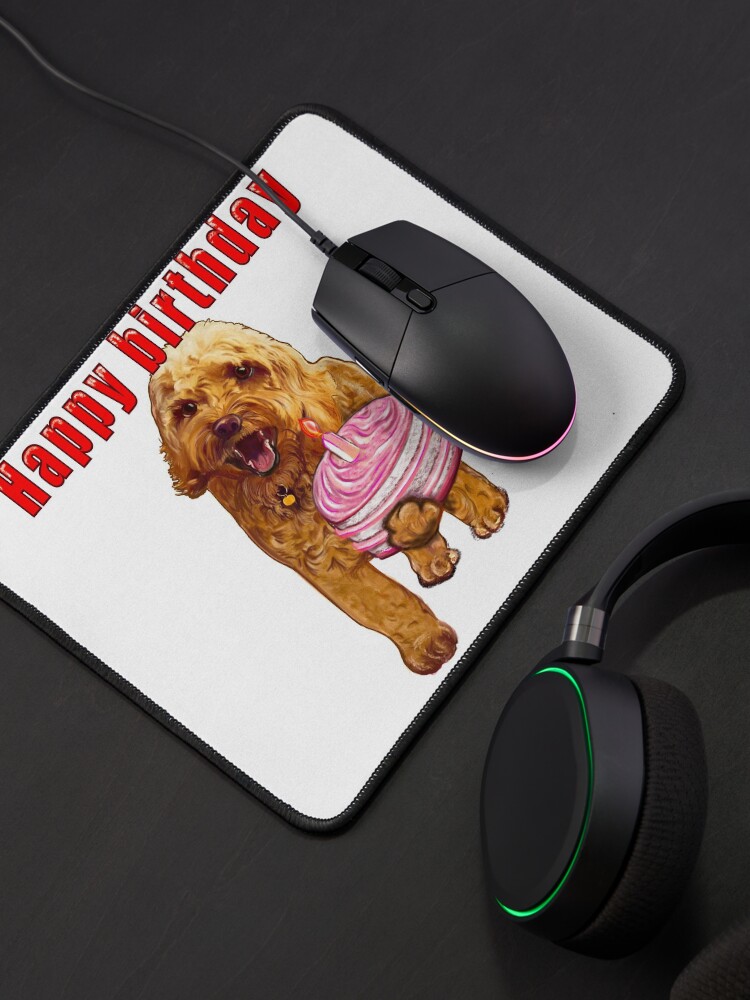 "Happy birthday greetings 2022 - Cavapoo puppy dog With birthday cake ...