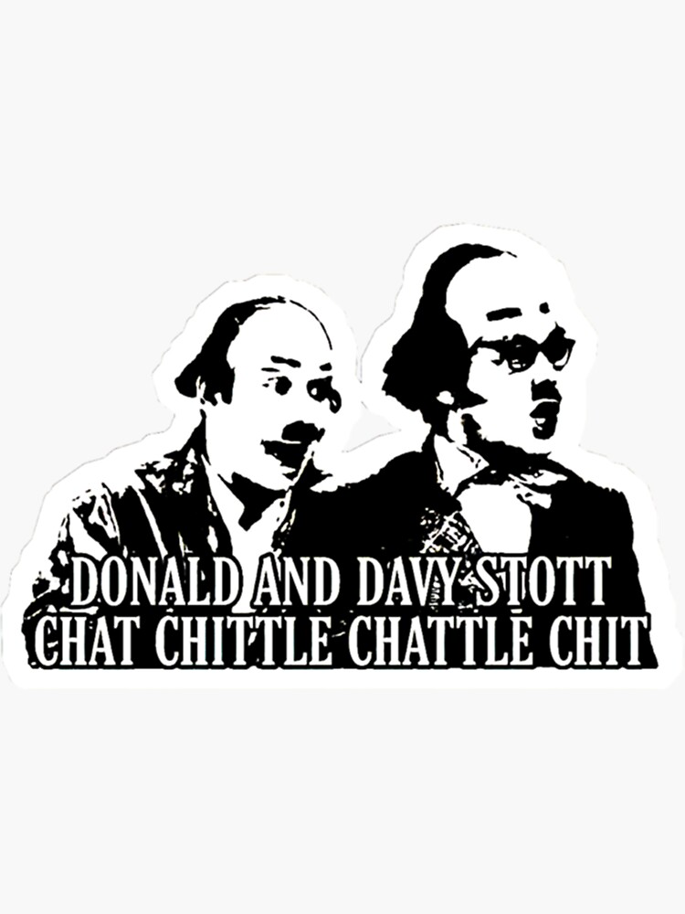 "Donald and Davy Stott " Sticker for Sale by DarodeTees | Redbubble