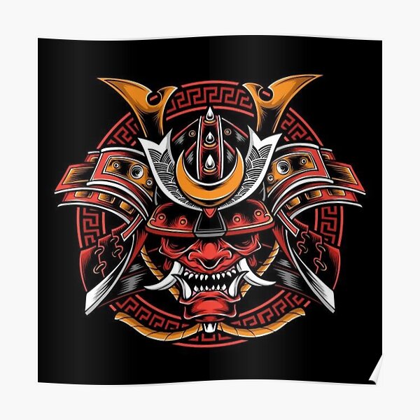 "Japanese Oni Art " Poster for Sale by babybeeart | Redbubble