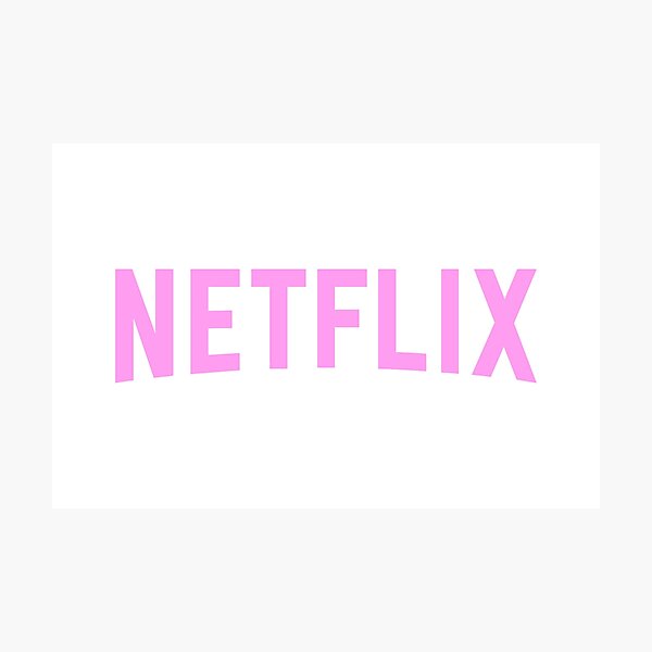 "Netflix pastel pink logo " Photographic Print by SecretNami | Redbubble
