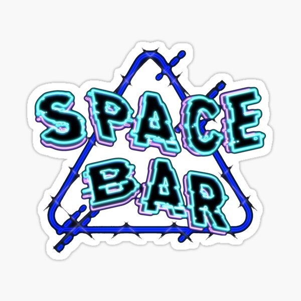 "Neon Space Bar" Sticker for Sale by BrigthMind | Redbubble