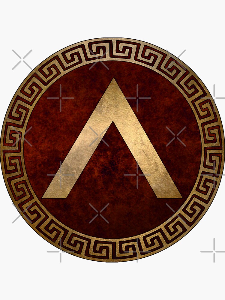 "Lacedaemonian Lambda Ancient Spartan Shield" Sticker for Sale by ...