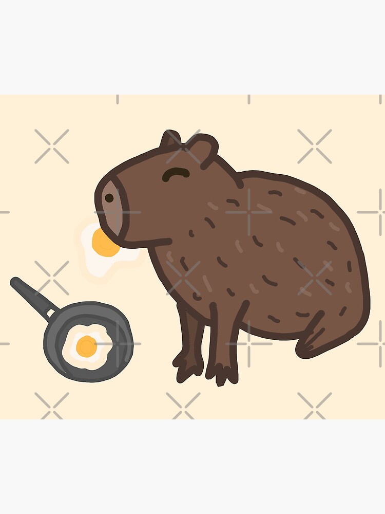 "Fried Egg Capybara" Poster for Sale by Artstuffs121 | Redbubble
