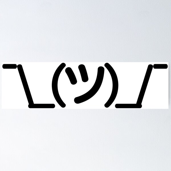 "IDK Text Emoji Face" Poster for Sale by Biochao | Redbubble