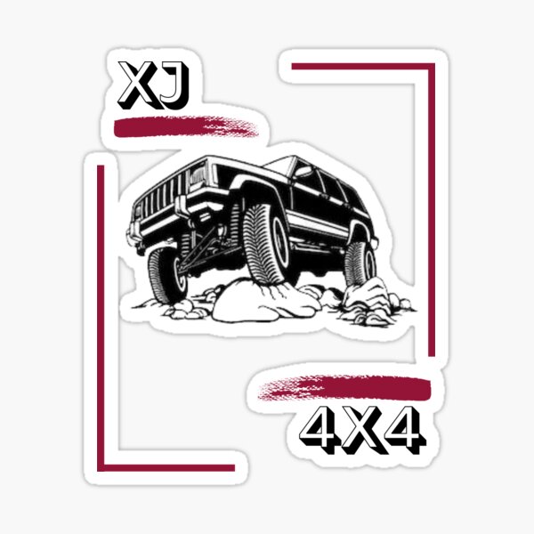 "XJ Jeep " Sticker for Sale by JunkyardChix | Redbubble