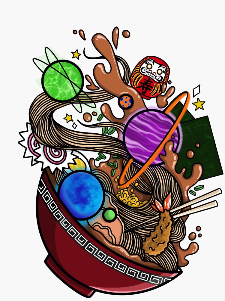 "Space ramen" Sticker for Sale by Kiillbasa | Redbubble