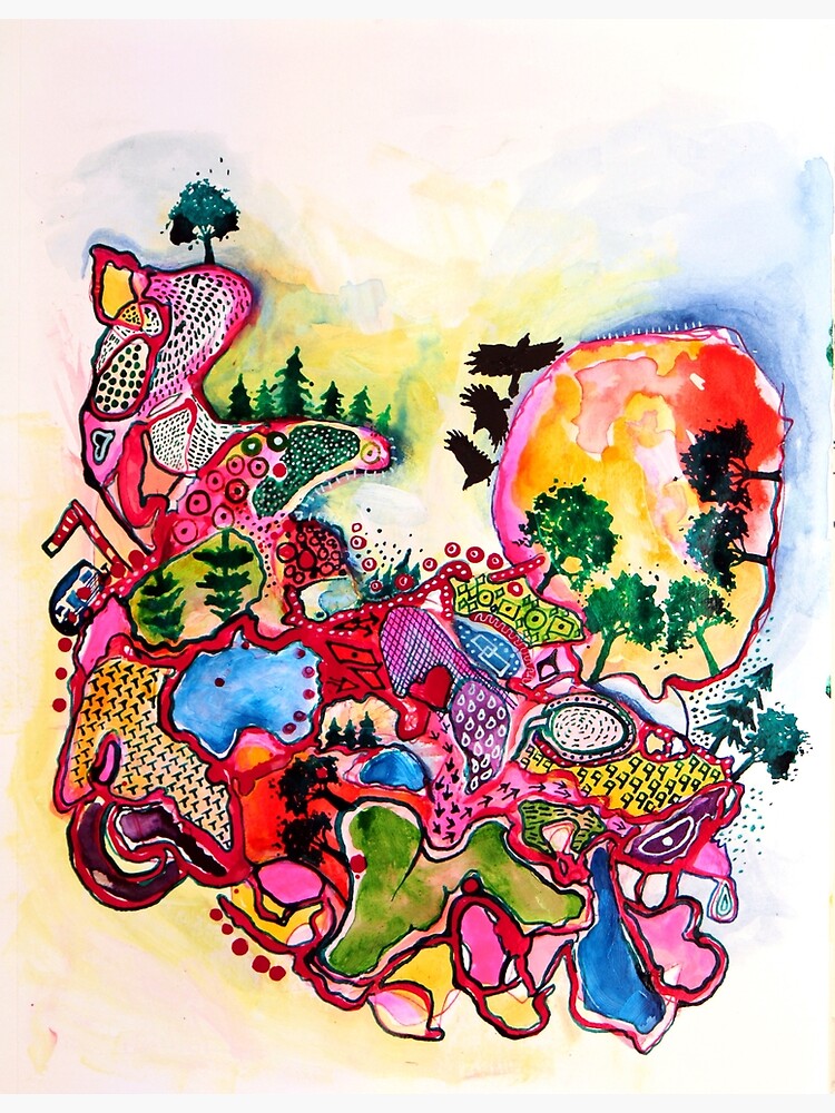 "The Beautiful World Ink Drawing" Art Print by Criptyk-art | Redbubble