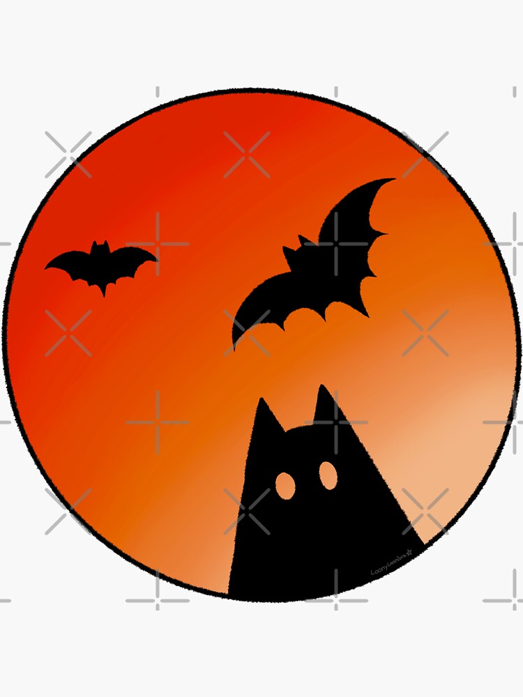 "Staring cat" Sticker for Sale by LoonyLeandra | Redbubble