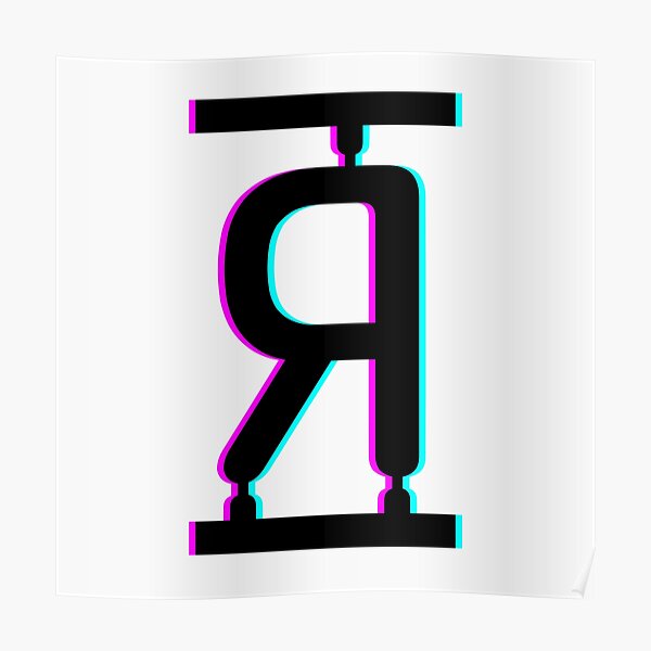 "Backwards letter R" Poster for Sale by flyback | Redbubble