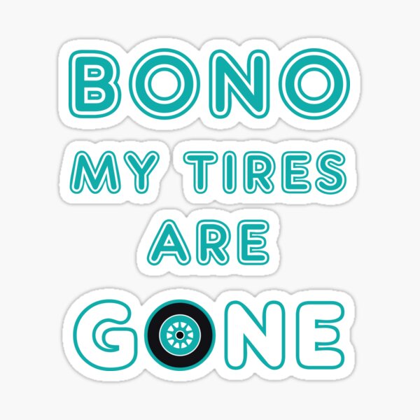 "Lewis: Bono, my tires are gone!" Sticker for Sale by Malaka7 | Redbubble