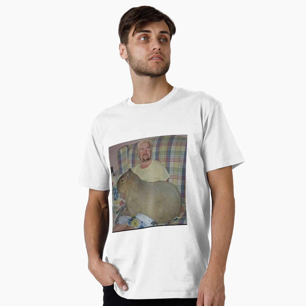 "guy fieri with capybara" Poster for Sale by iavntheterrible | Redbubble