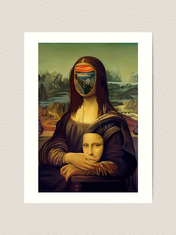 "The cry of the Mona Lisa" Art Print for Sale by ArtMABDLM | Redbubble