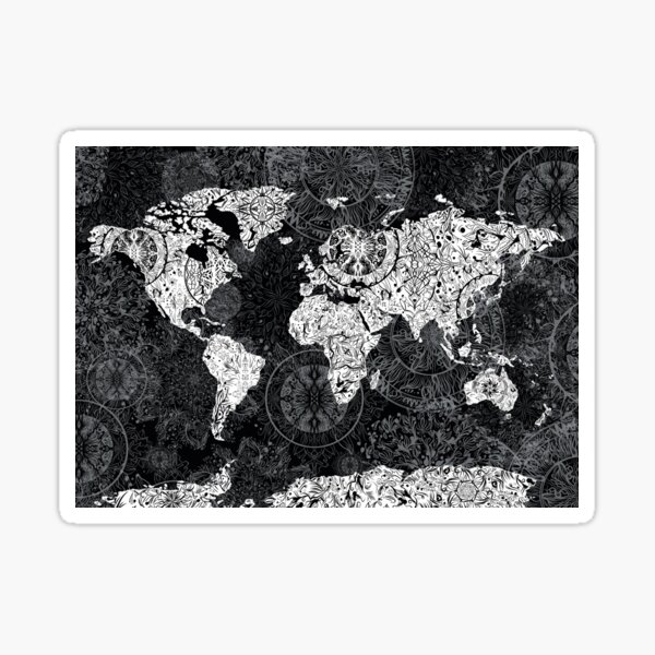"world map" Sticker by BekimART | Redbubble