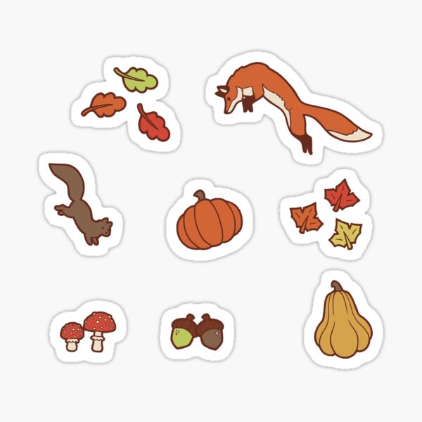 "Fall Sticker Set" Sticker for Sale by SpellviraDesign | Redbubble
