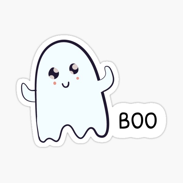 "Boo Ghost" Sticker for Sale by taraemilyart | Redbubble