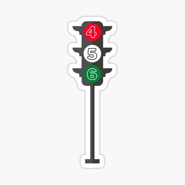 "squid game | traffic lights - 456" Sticker for Sale by nakavt | Redbubble
